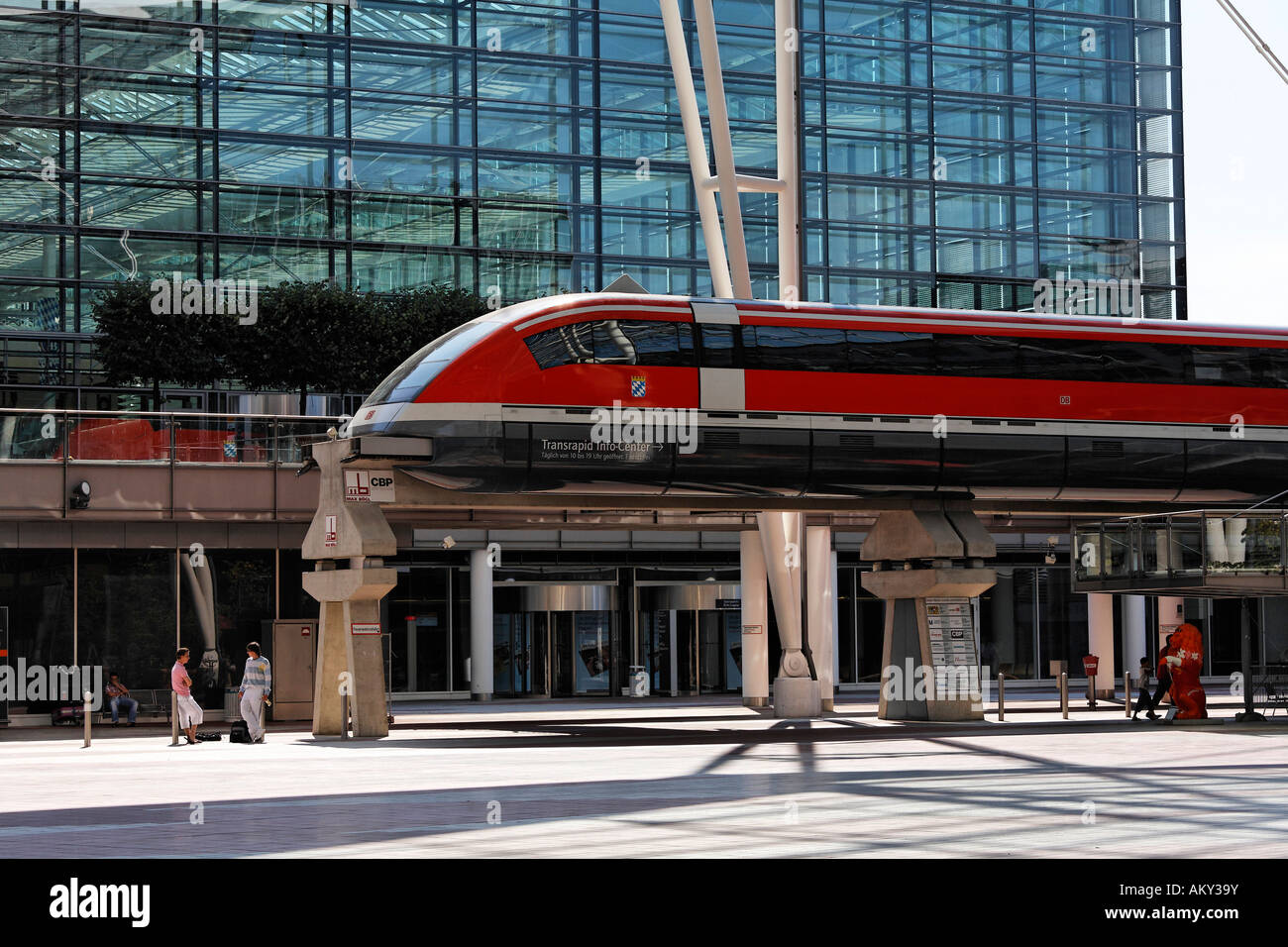 Transrapid model, Munich airport, terminal 2 Stock Photo - Alamy