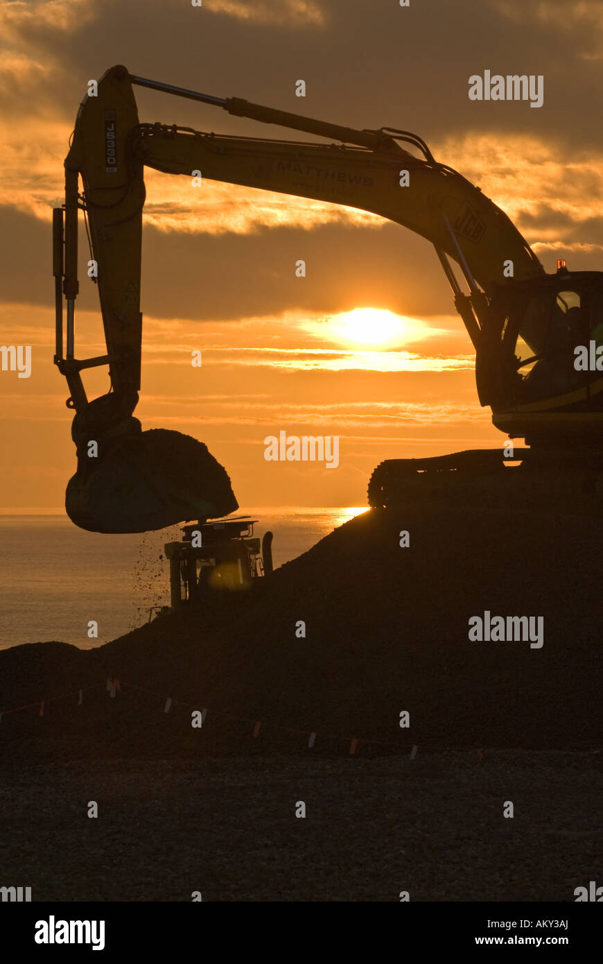 Sunset [jcb] silhouette outdoors hi-res stock photography and images ...