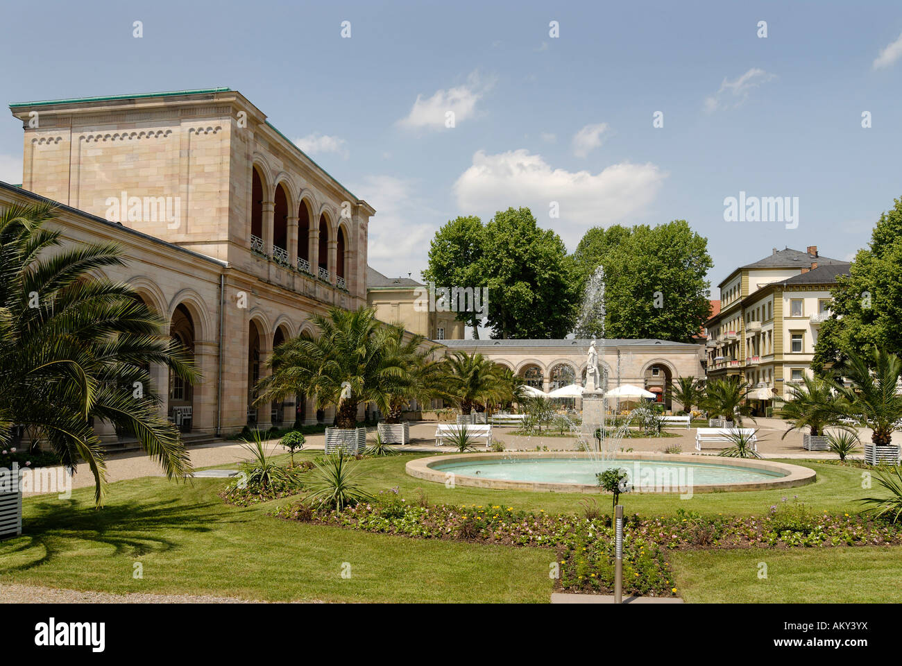Spa town with the Kurhaus Spa buildings Bad Kissingen Lower Franconia ...