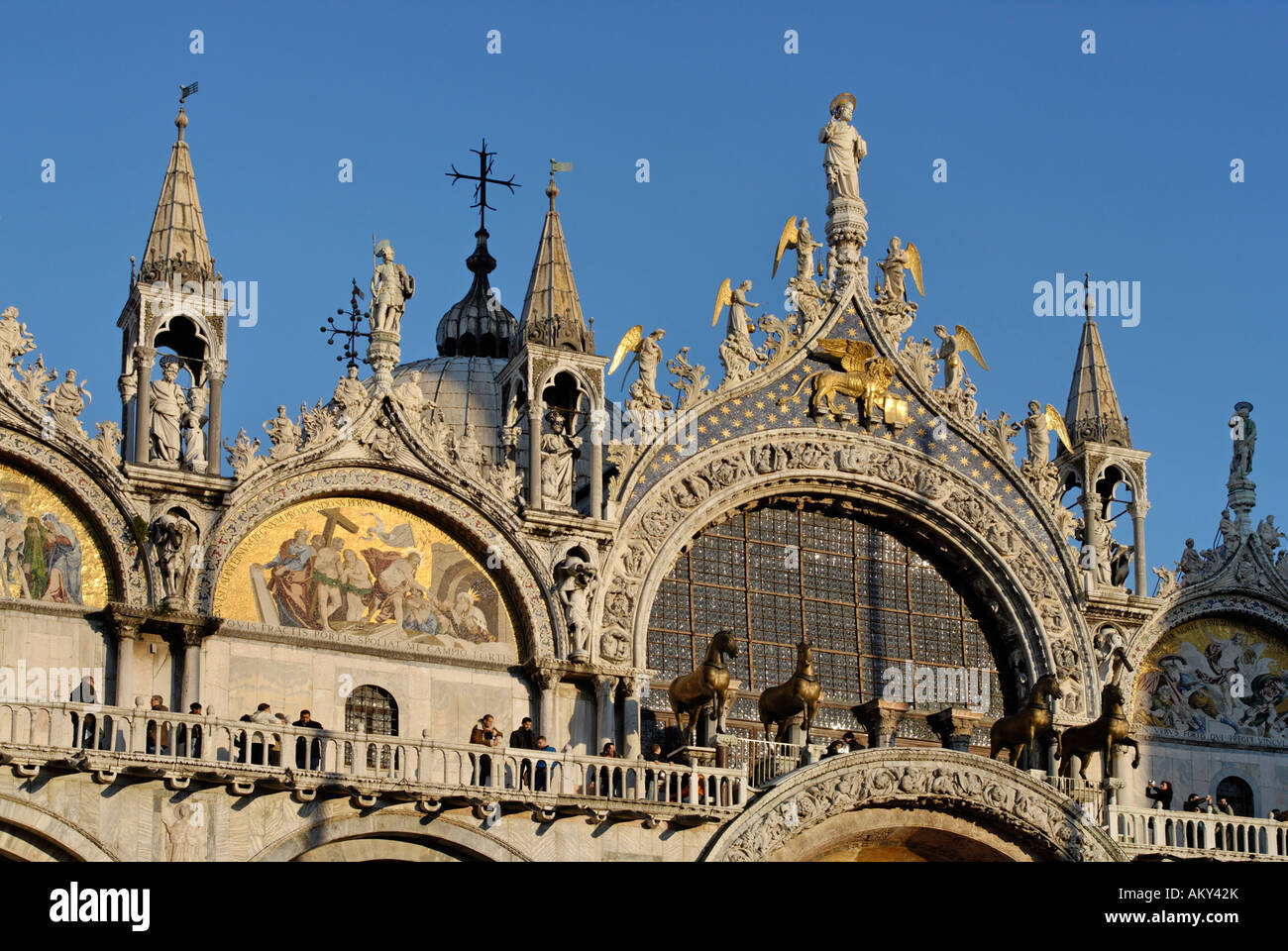 Details of the S. Marco church basilica San Mark Venice Venezia Italy ...