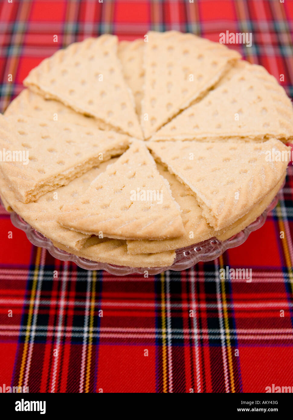 Traditional scottish shortbread shot on Tartan fabric Stock Photo - Alamy