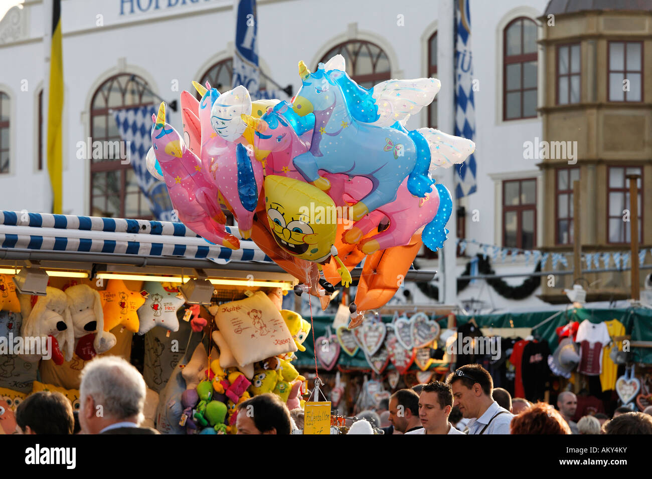 Balloons, Oktoberfest, Munich beer festival, Bavaria, Germany Stock ...