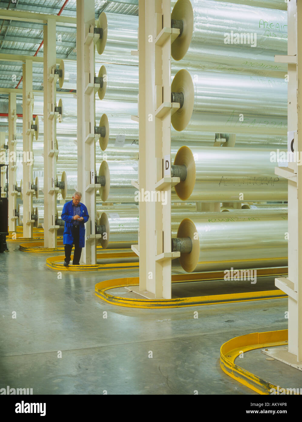 Store of clear polymer film used to manufacture bank notes and tobacco ...