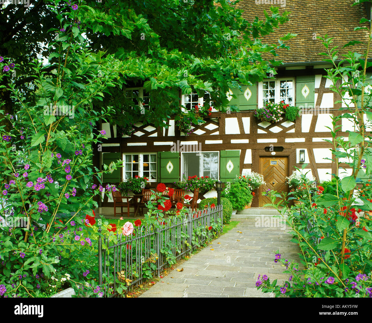 Seefelden Baden-Wuerttemberg Germany upon the Lake Constance house of a ...