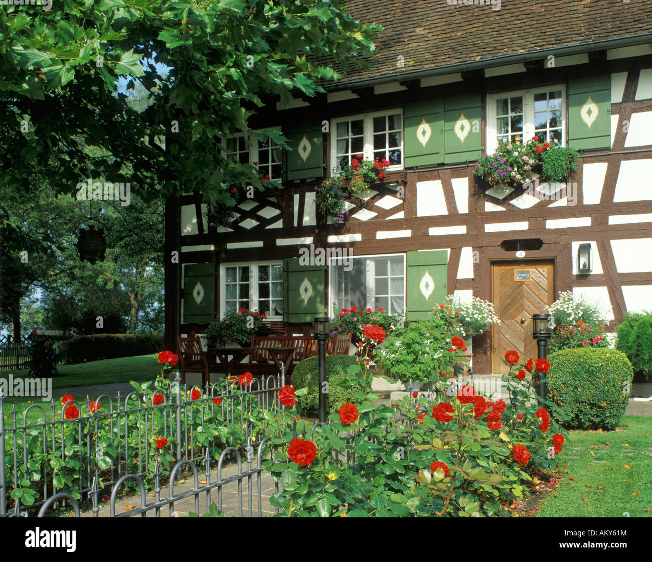 Seefelden Baden-Wuerttemberg Germany upon the Lake Constance house of a ...