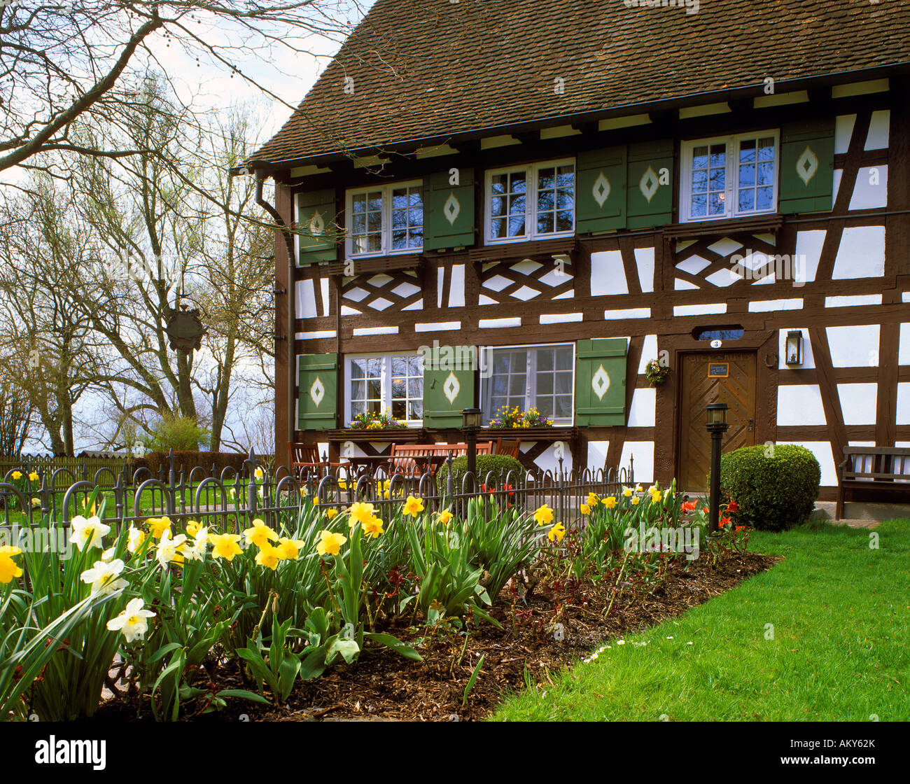 Seefelden Baden-Wuerttemberg Germany upon the Lake Constance house of a ...