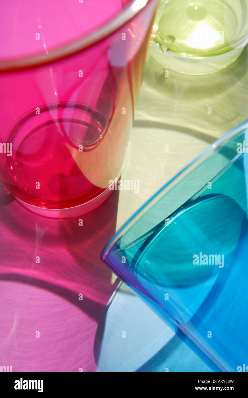 Plastic beakers, close-up Stock Photo - Alamy