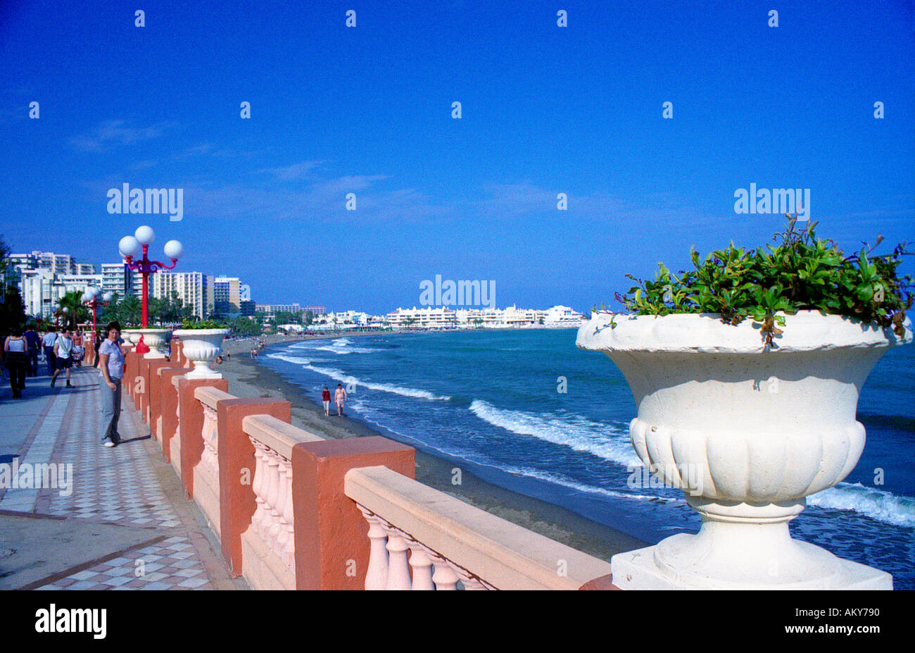 Paseo Maritimo Promenade Benalmadena Costa del Sol Spain Stock Photo ...
