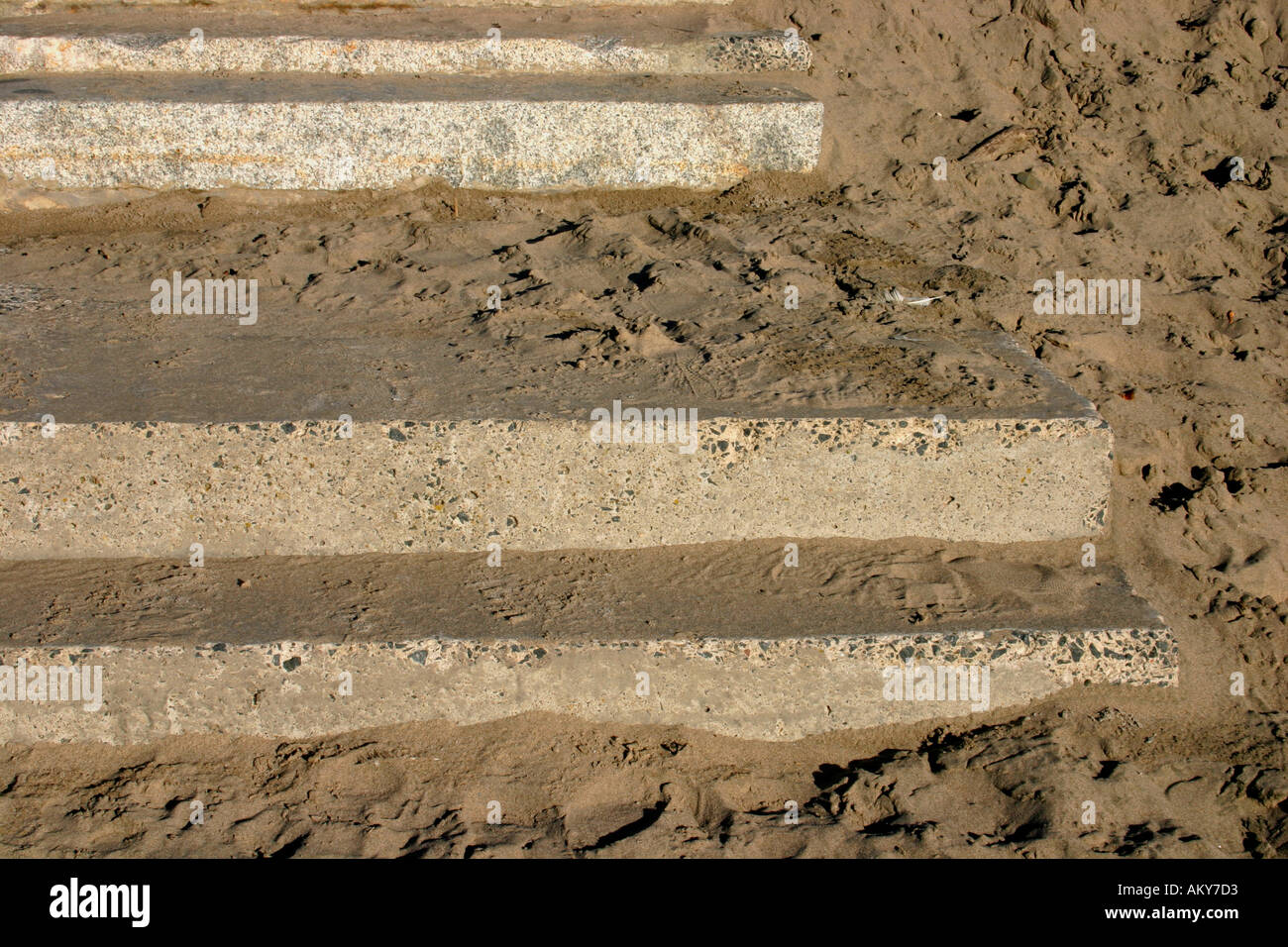 Concrete steps on beach Stock Photo - Alamy