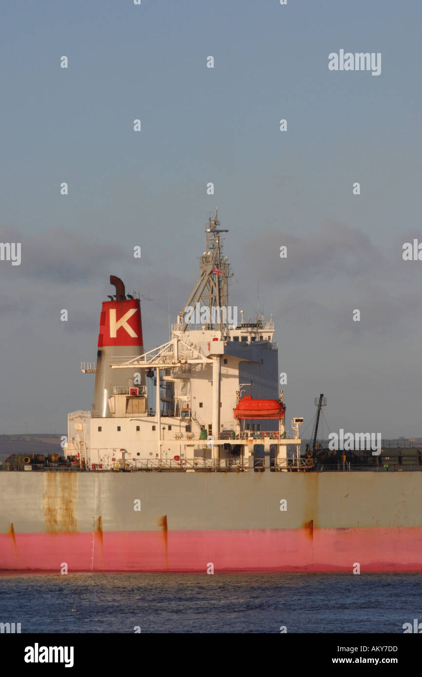 Shipping The stern of a large merchant ship at sea Stock Photo - Alamy