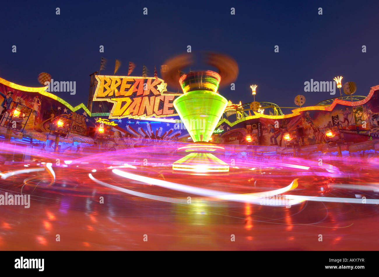 Breakdance fairground ride Stock Photo - Alamy