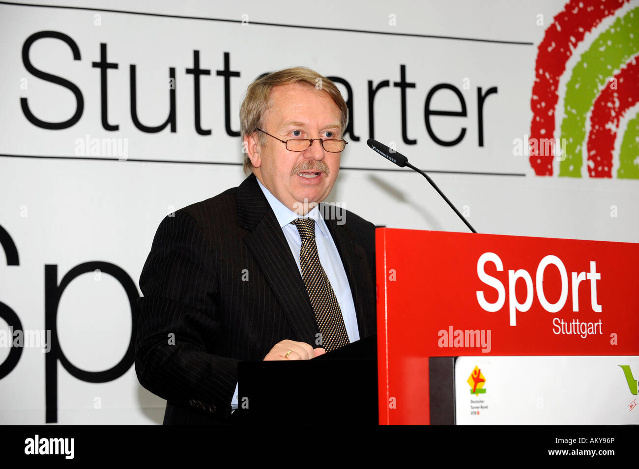 Helmut RAU minister of education and sports, Baden-Wuerttember, Germany ...