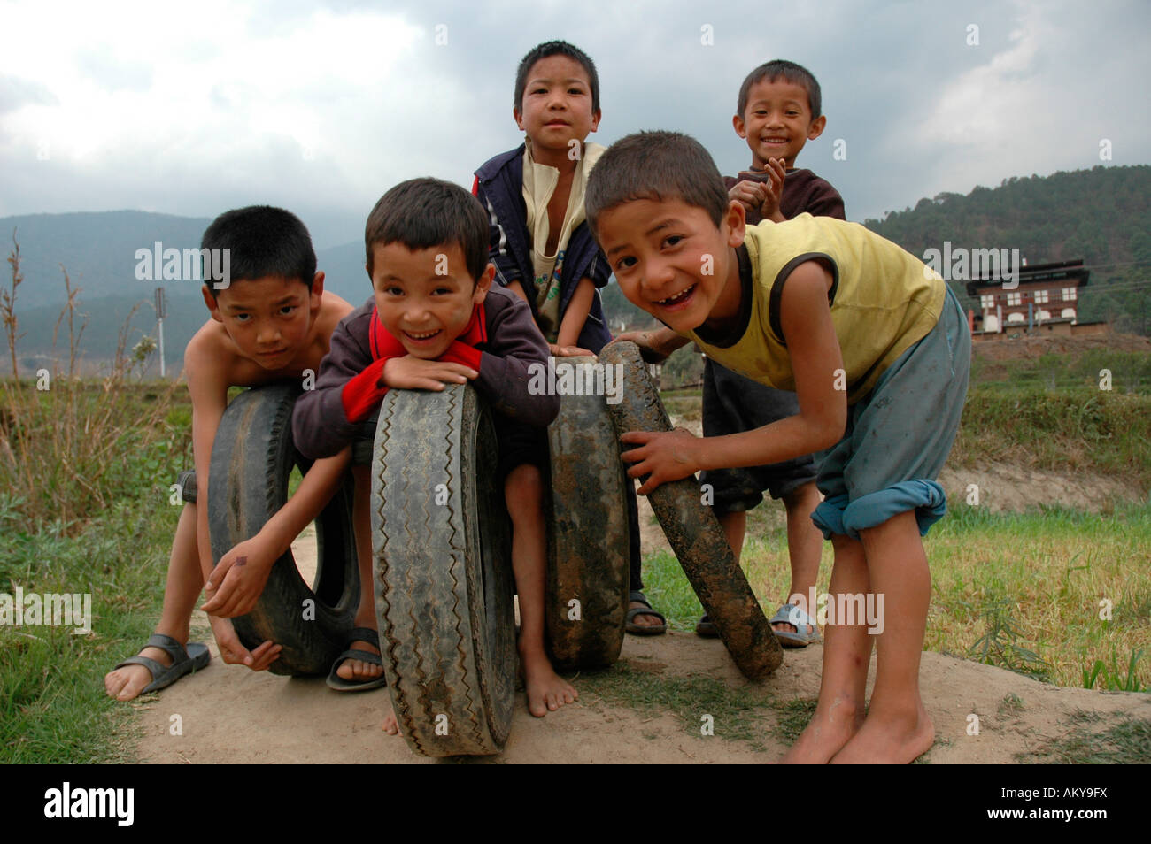Children, Bhutan, Himalaya Stock Photo - Alamy