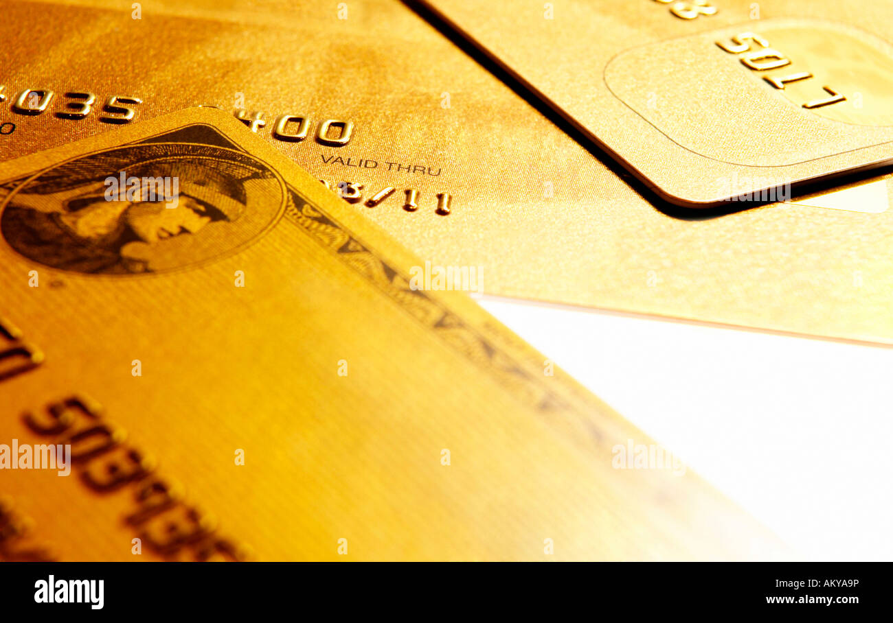 Three different credit cards, close-up Stock Photo - Alamy
