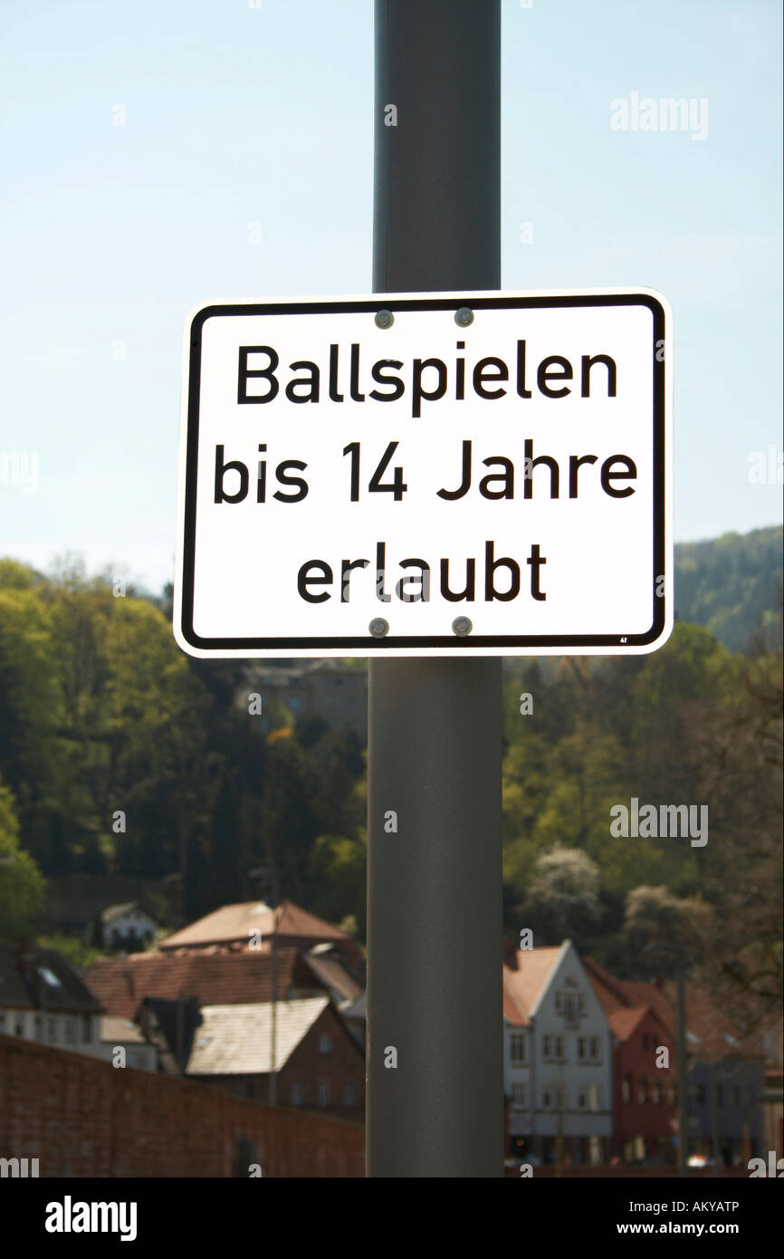 No ball playing sign on hi-res stock photography and images - Alamy