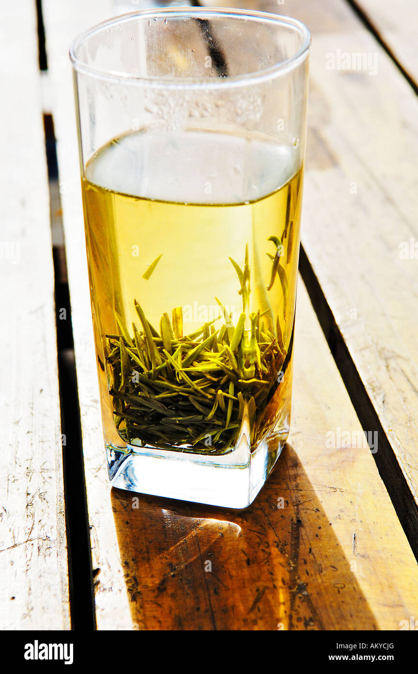 Chinese green tea, Chengdu, China, Asia Stock Photo - Alamy