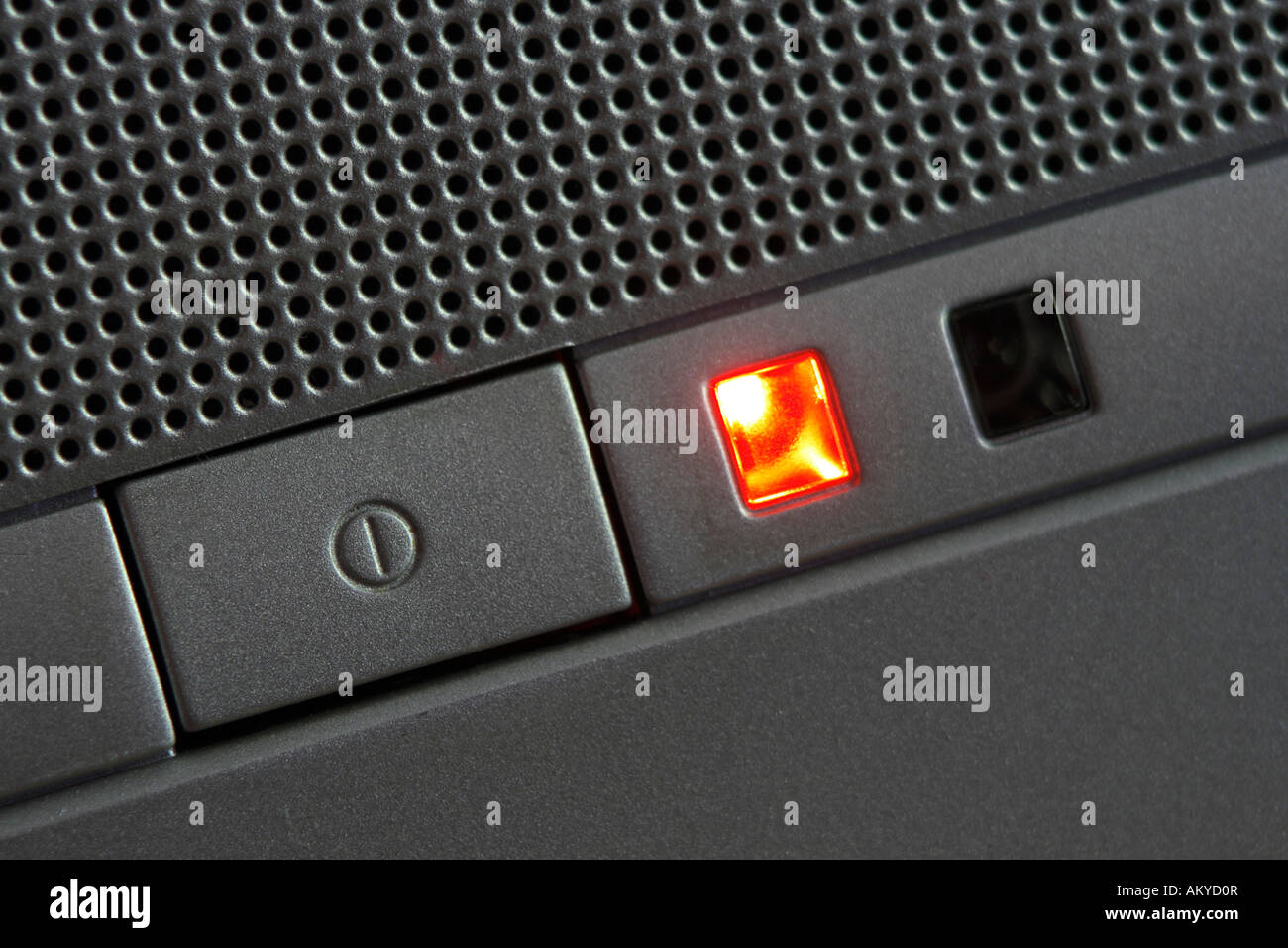 Red button on devices power hi-res stock photography and images - Alamy