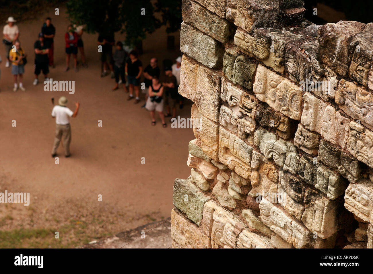 Tour group, Copan Ruinas, Copan, Honduras Stock Photo - Alamy