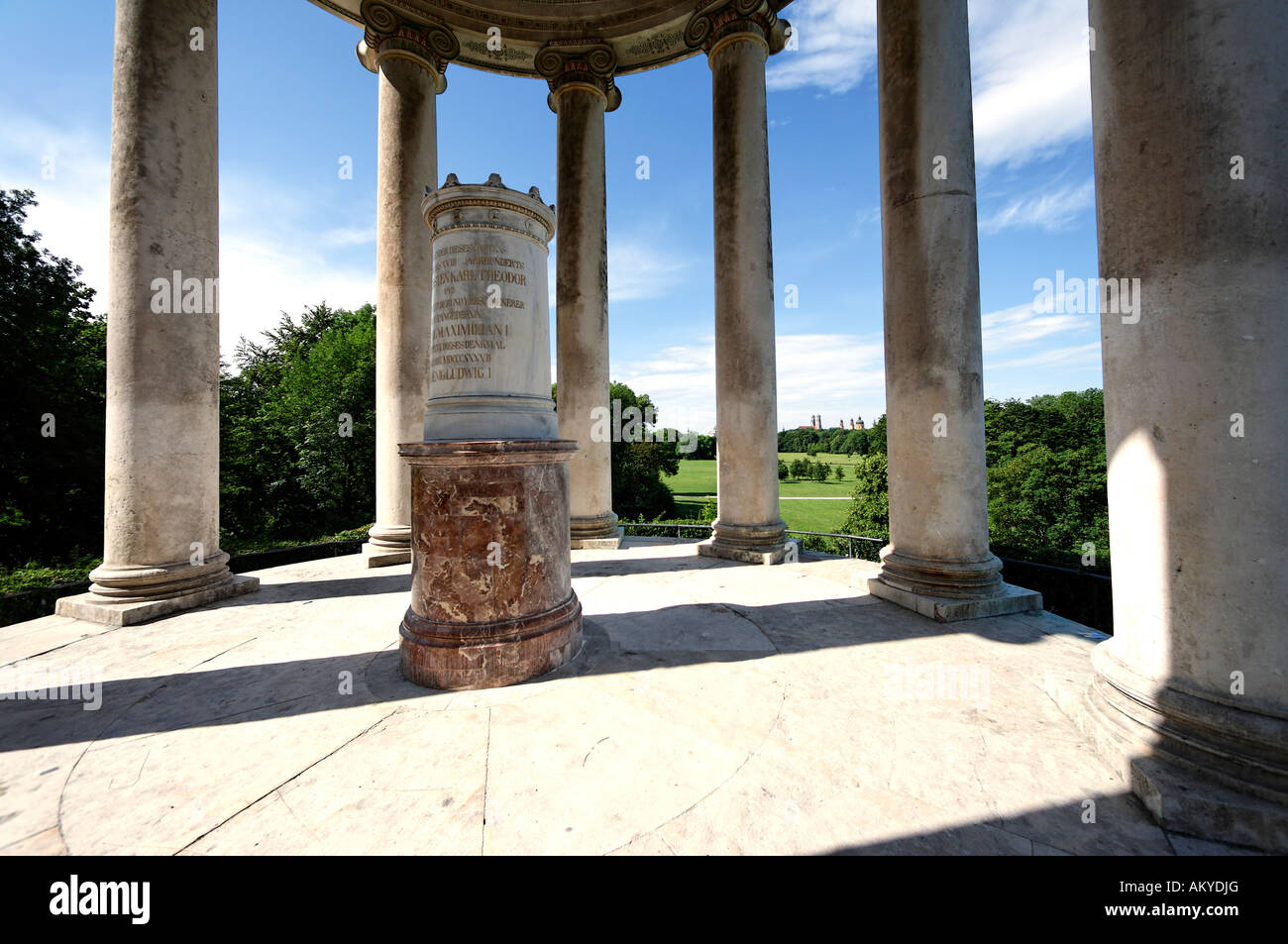 Monopteros in the English Garden, Munich, Upper Bavaria, Bavaria ...