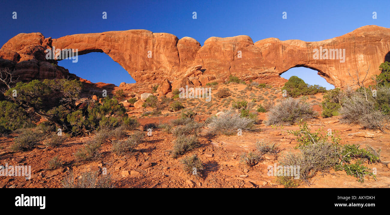 Double Arch, Arches National Park, Utah, USA Stock Photo - Alamy