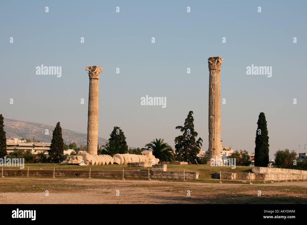 pilars of olympic zeus landmarks of athens greece horizontal shut ...