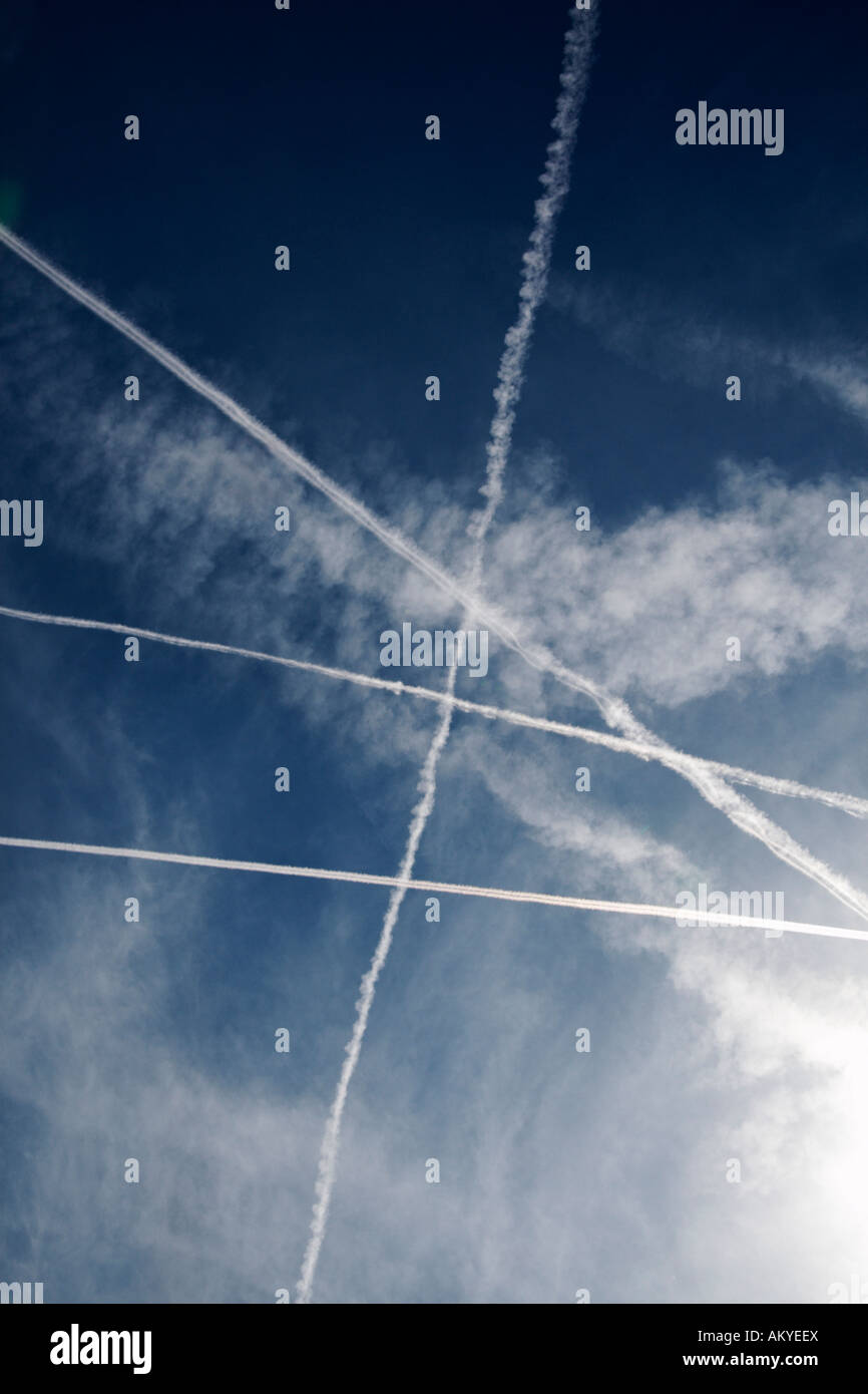 View condensation trails in hi-res stock photography and images - Alamy