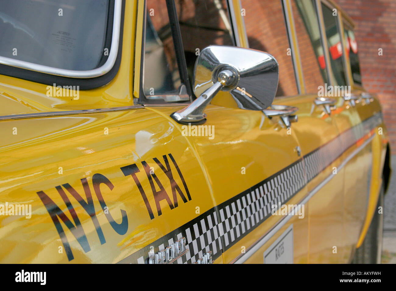 Yellow stretch cab Stock Photo - Alamy