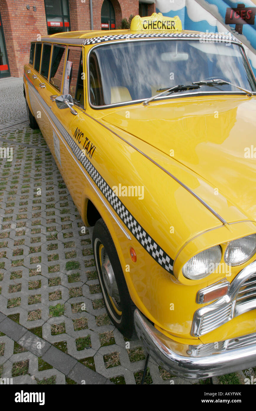 Yellow stretch cab Stock Photo - Alamy