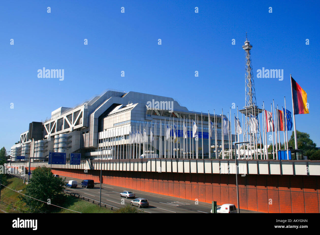 ICC Berlin and city highway, the International Congress Center, Berlin ...