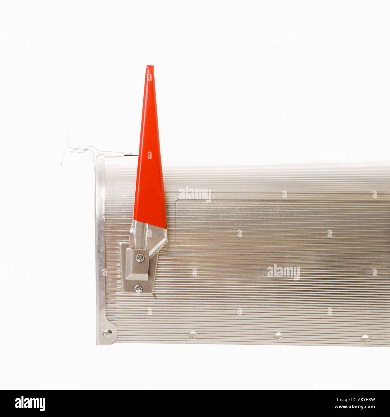 Shiny silver metal mailbox flag hi-res stock photography and images - Alamy