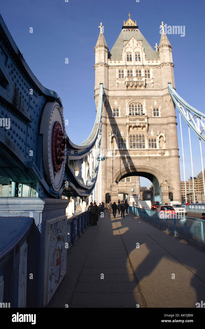 On the Tower Bridge London Stock Photo - Alamy
