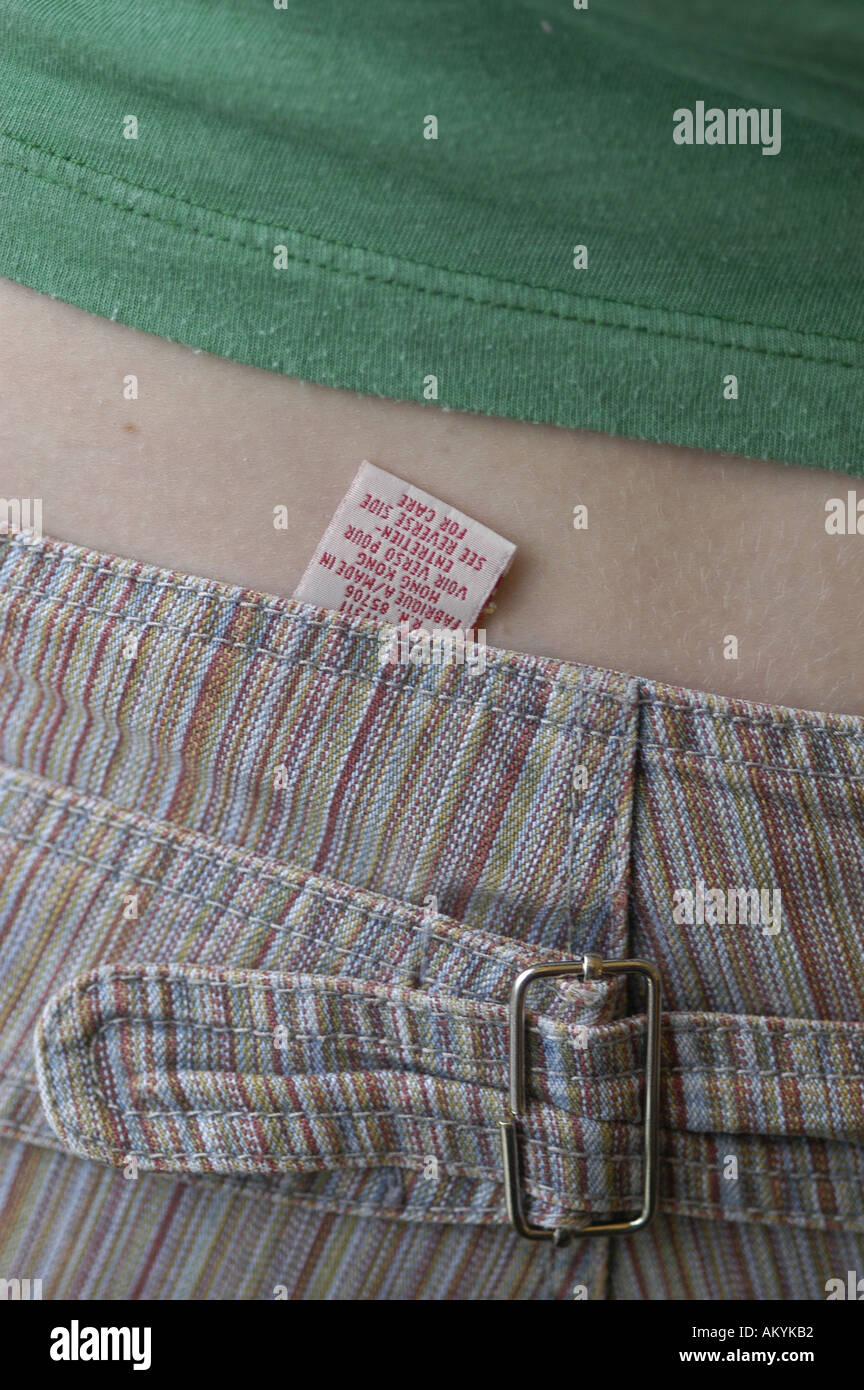 trousers pants fly zip zipper button belly midriff stomach woman lady ...