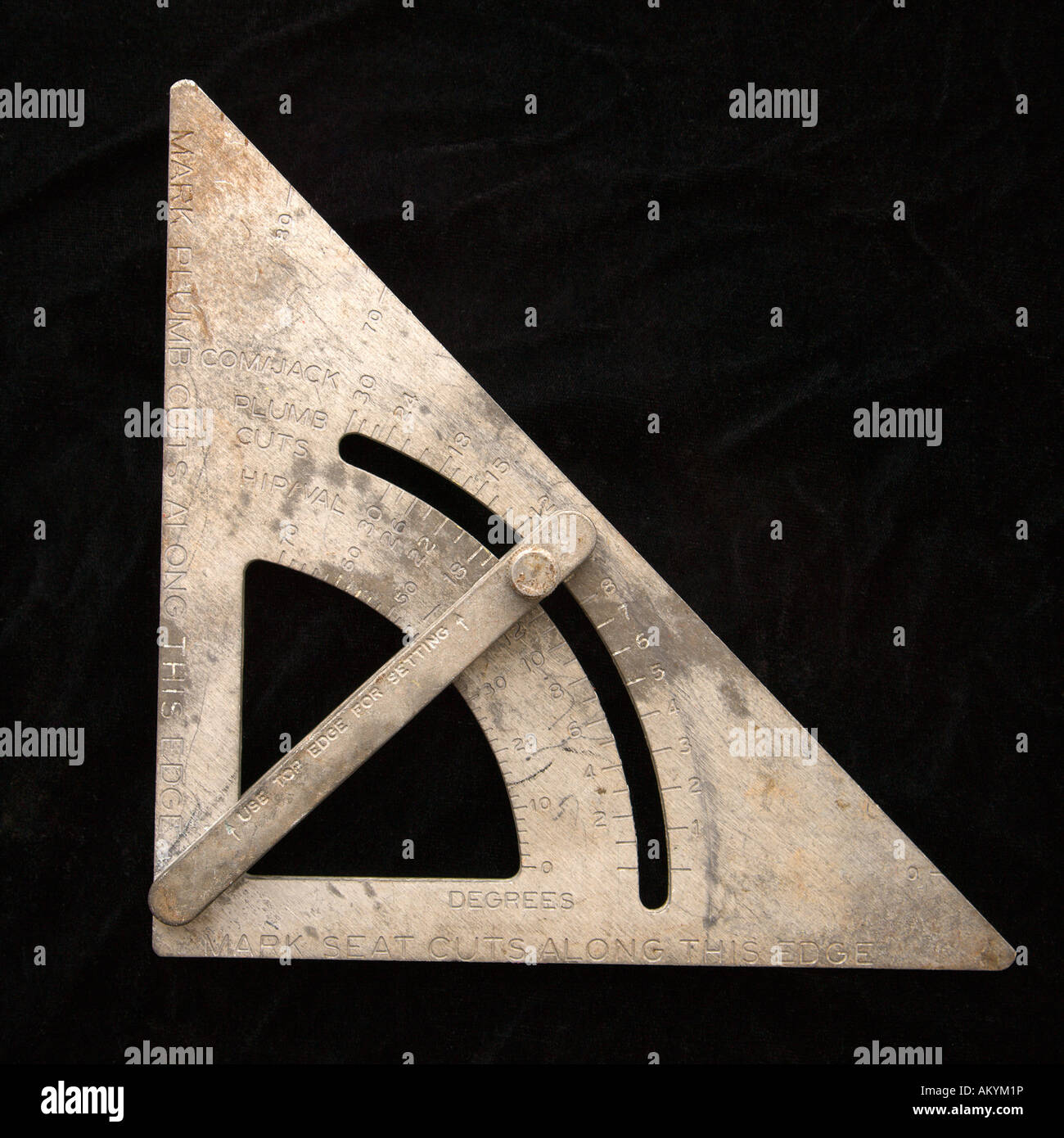 Metal carpentry square Stock Photo - Alamy
