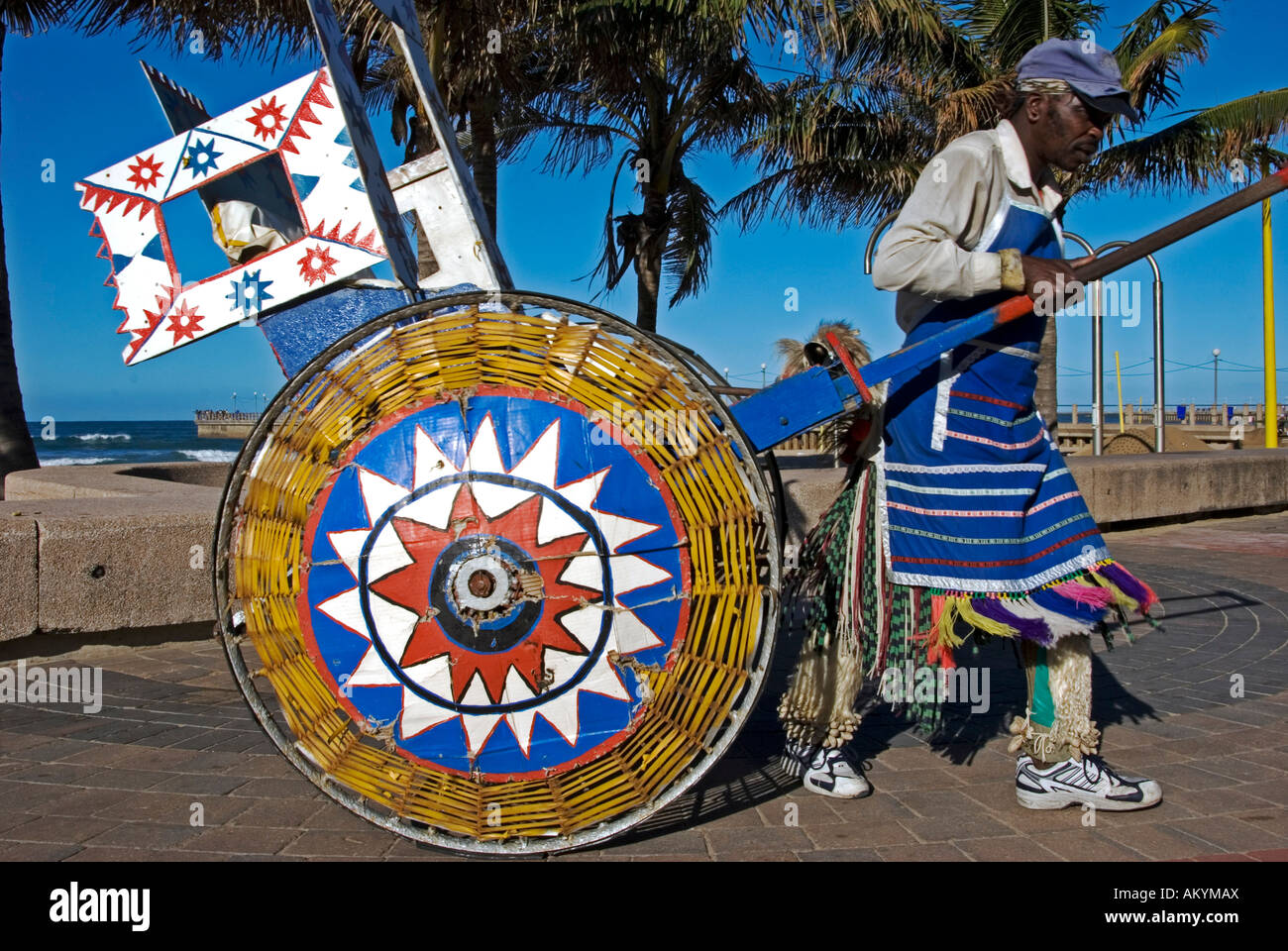 Colorful rickshaws, Durban, South Africa, Africa Stock Photo - Alamy