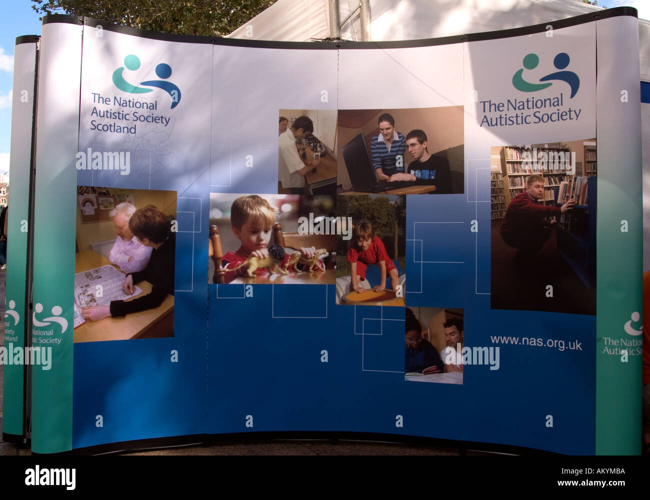 National Autistic Society advertising display at NAS fun day Leicester ...