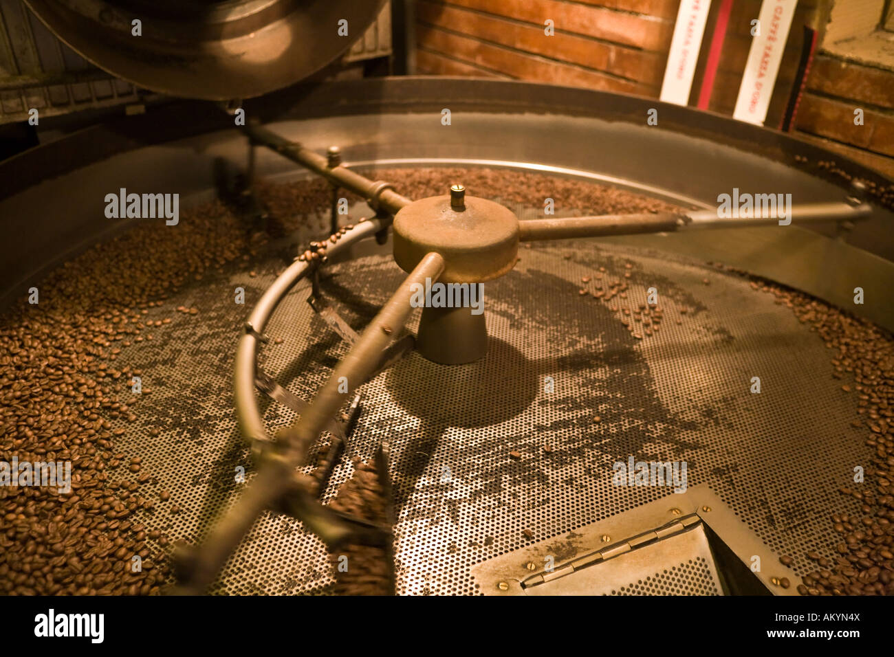 A coffee roaster in an Italian cafe Stock Photo - Alamy