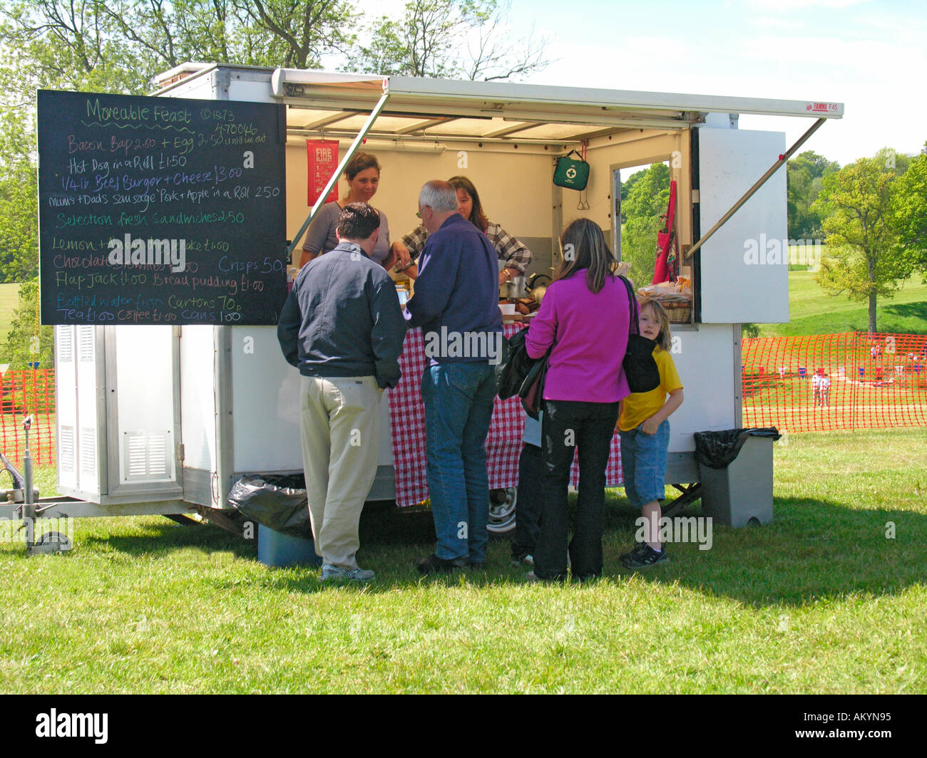 people ordering lunch fast food stall at a County Show West Sussex ...