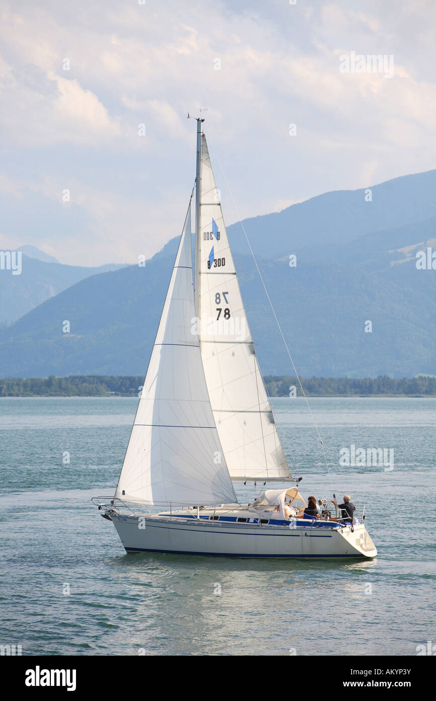 Sailing boat on the Chiemsee, Bavaria, Germany Stock Photo - Alamy