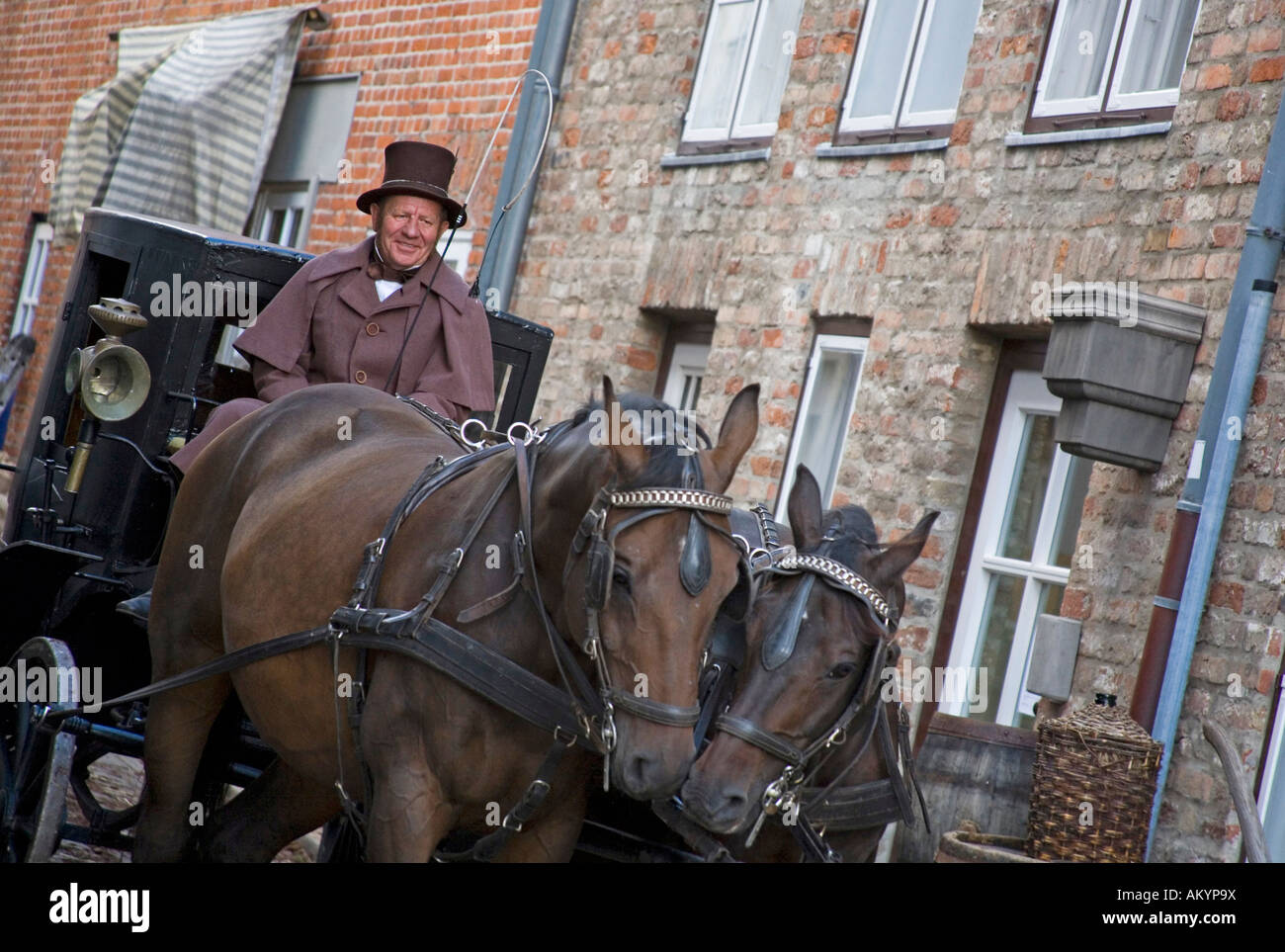 Coach, Coachman in historic clothing Stock Photo - Alamy