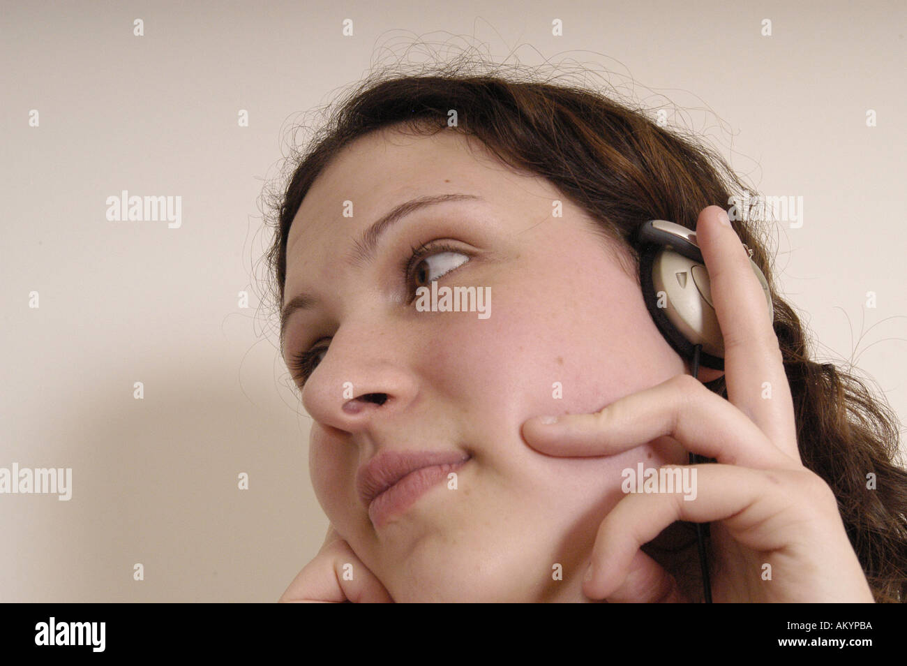 woman girl female listen hear music ipod portable stereo walkman sounds ...