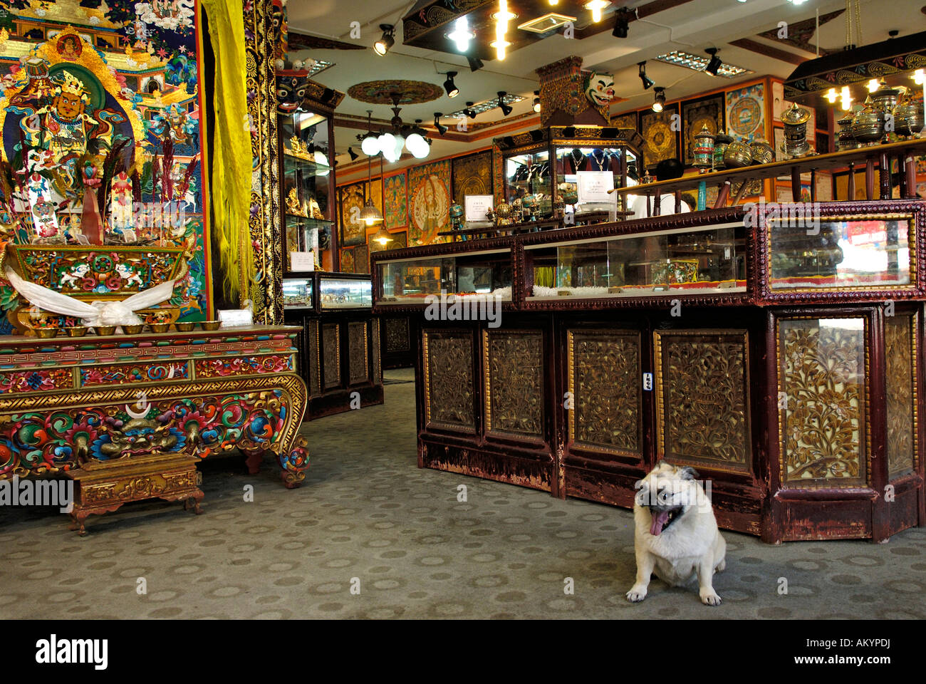 Souvenir shop, Lhasa, Tibet Stock Photo - Alamy