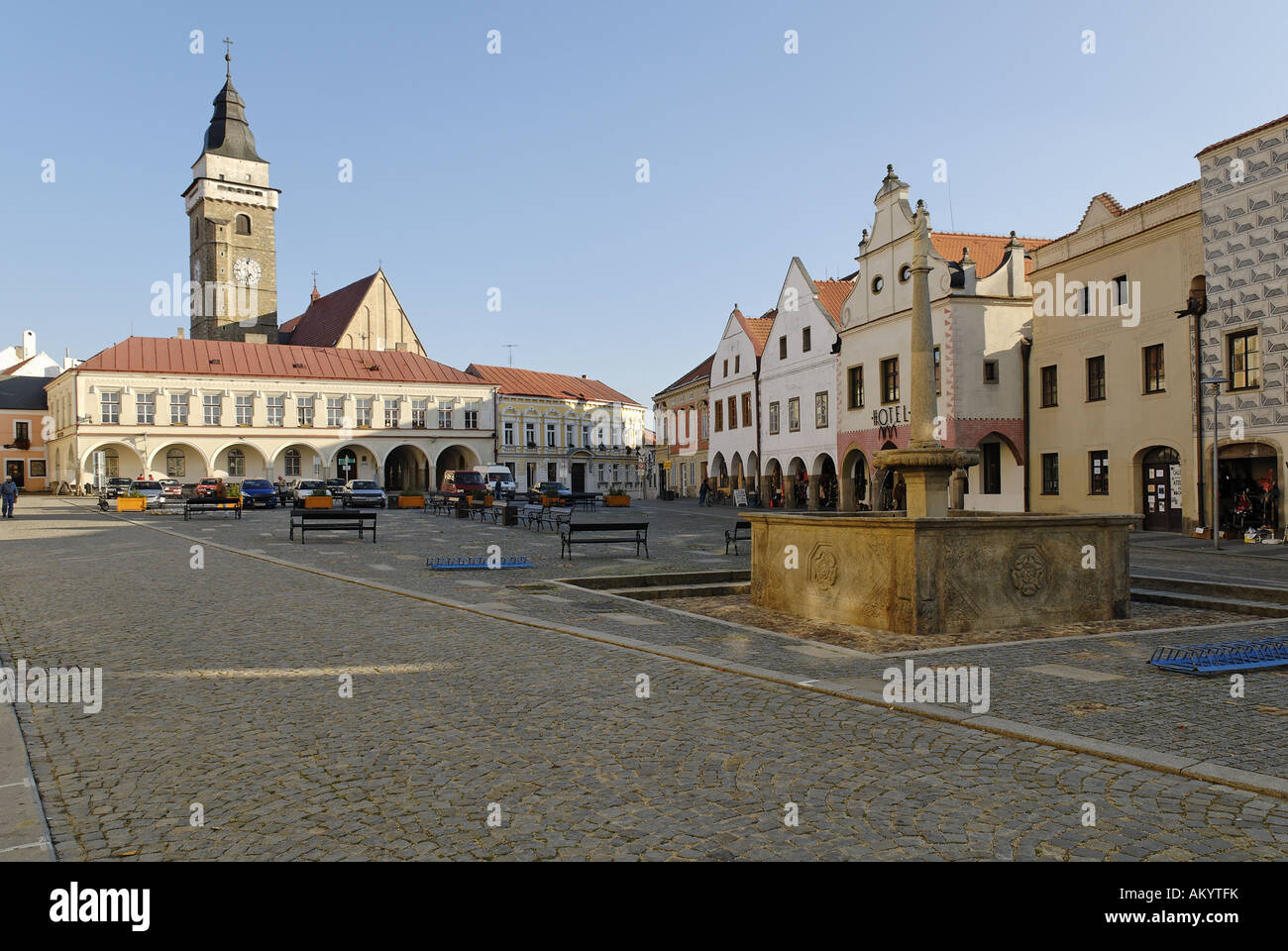 Historic old town of Slavonice, south Moravia, Czech Republic Stock ...