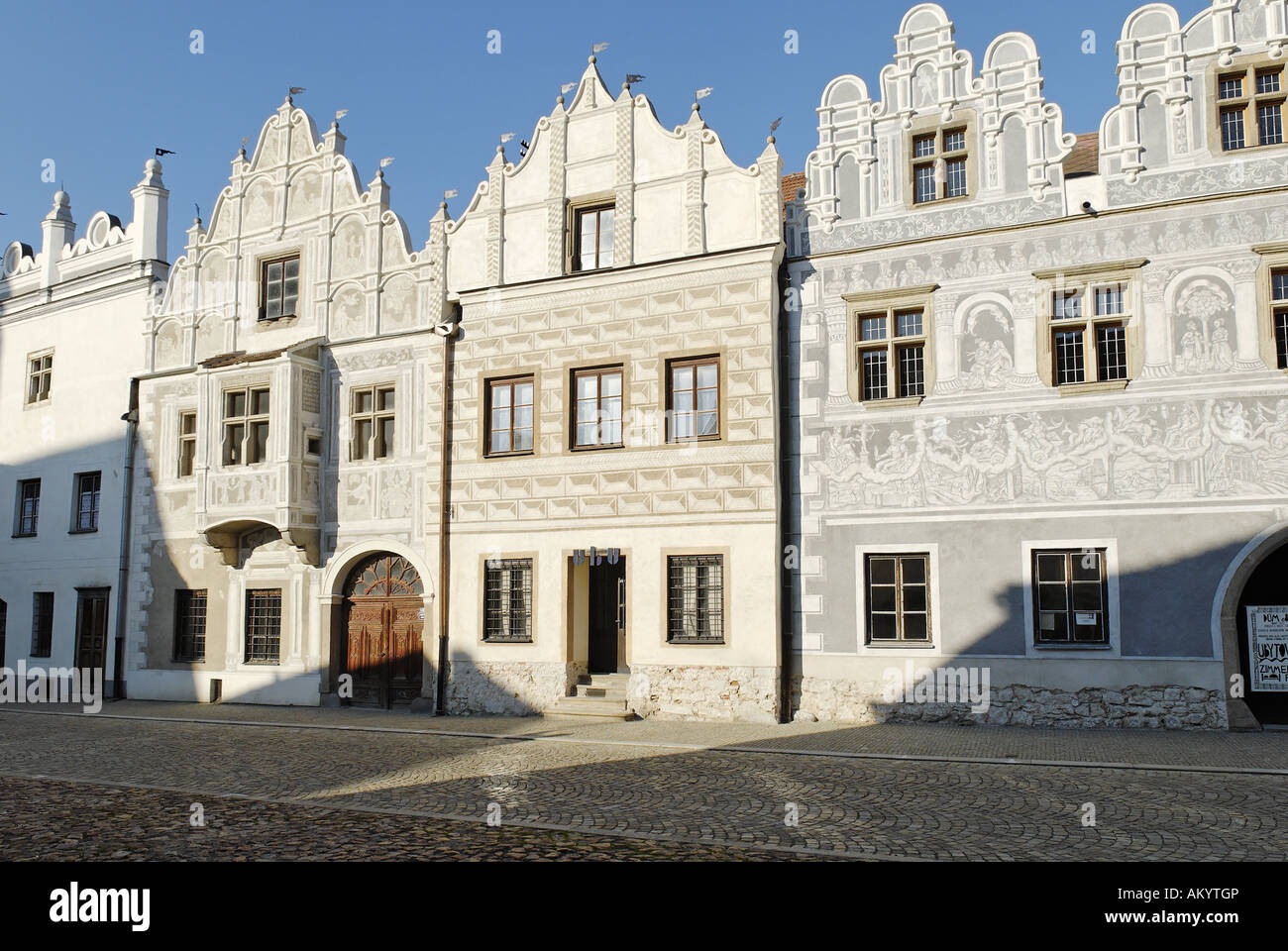 Historic old town of Slavonice, south Moravia, Czech Republic Stock ...