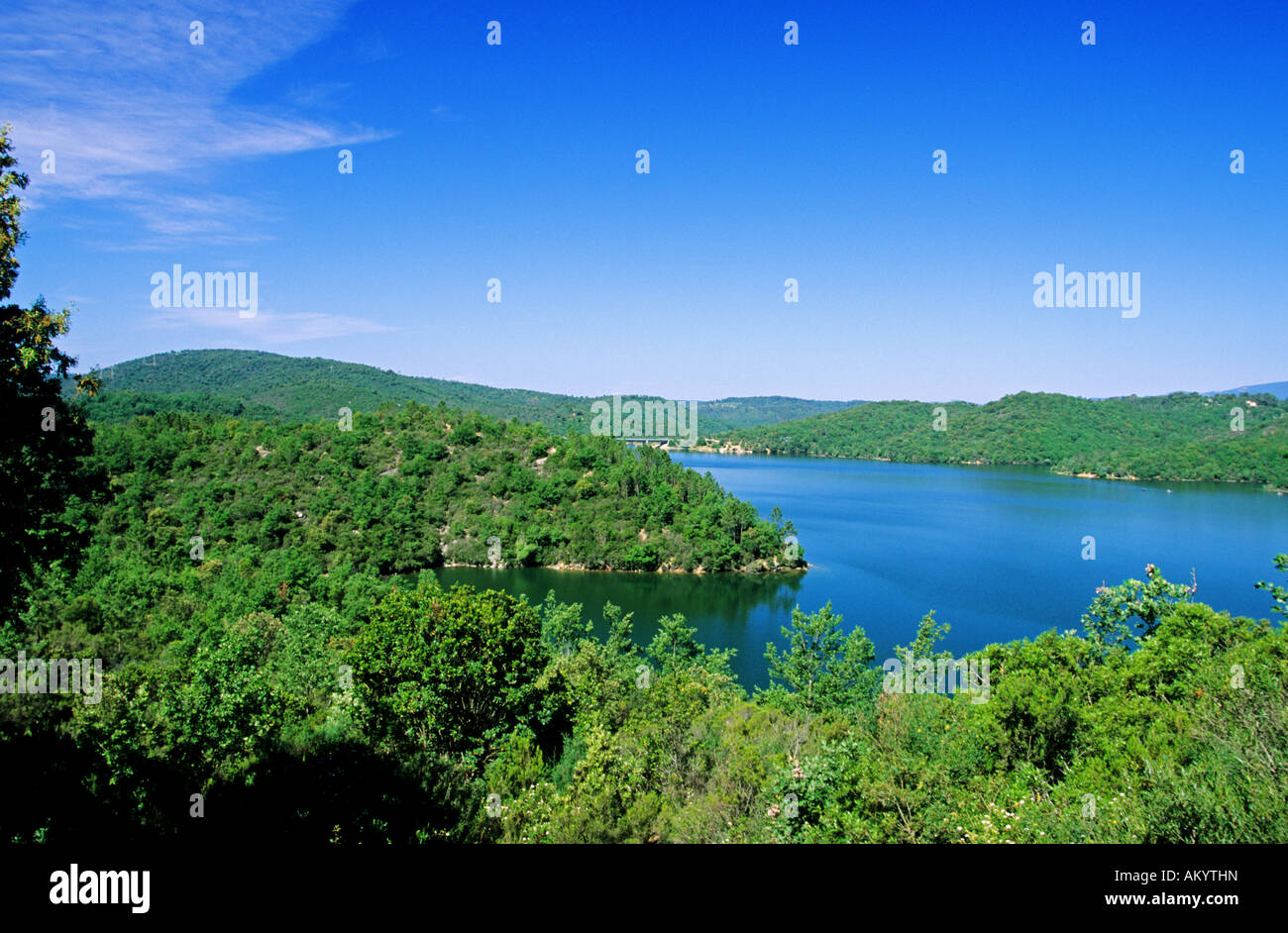 France, Var, Saint Cassien Lake Stock Photo - Alamy