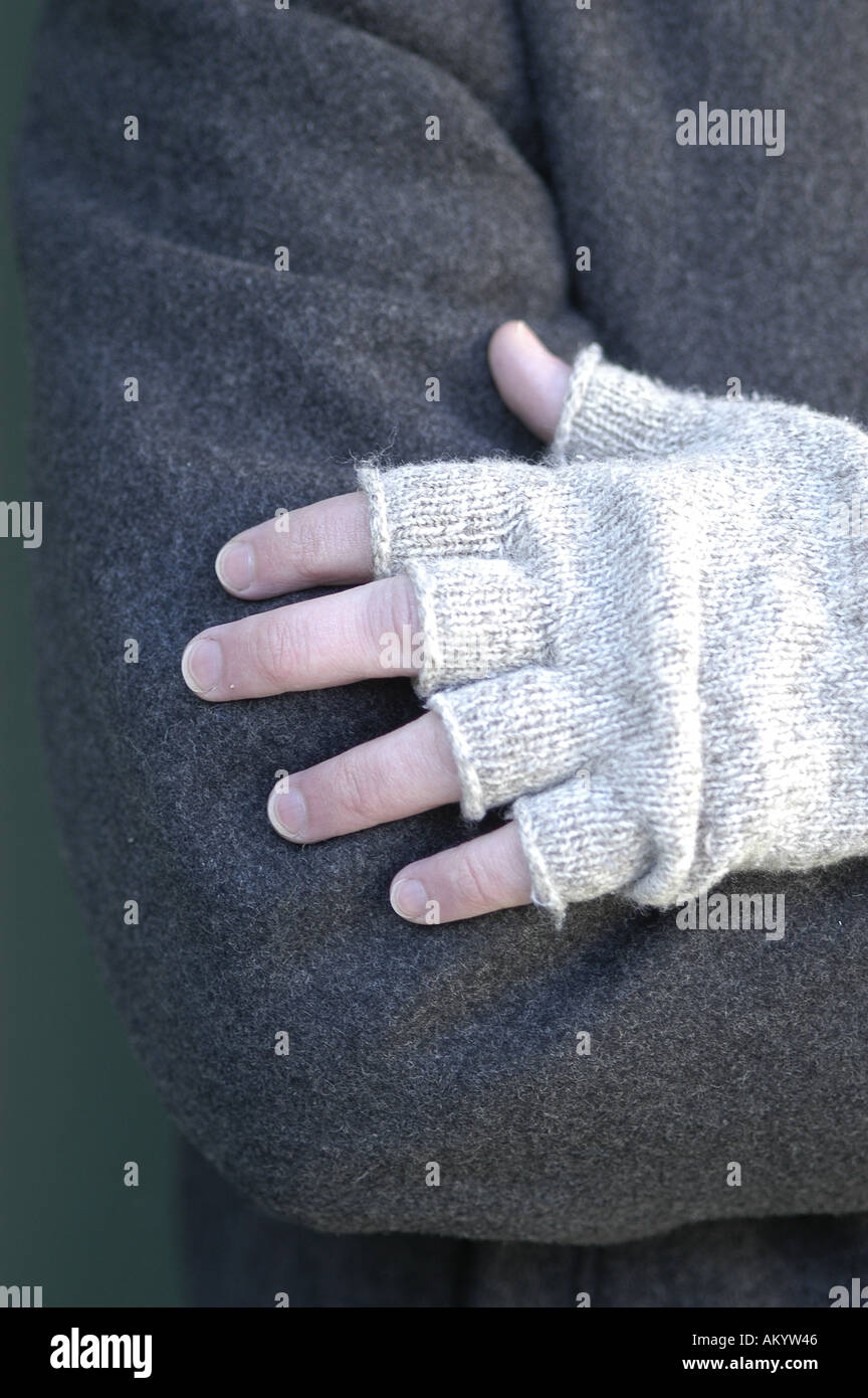 gloves fingerless miser mittens wool cold warmth winter weather snow ...