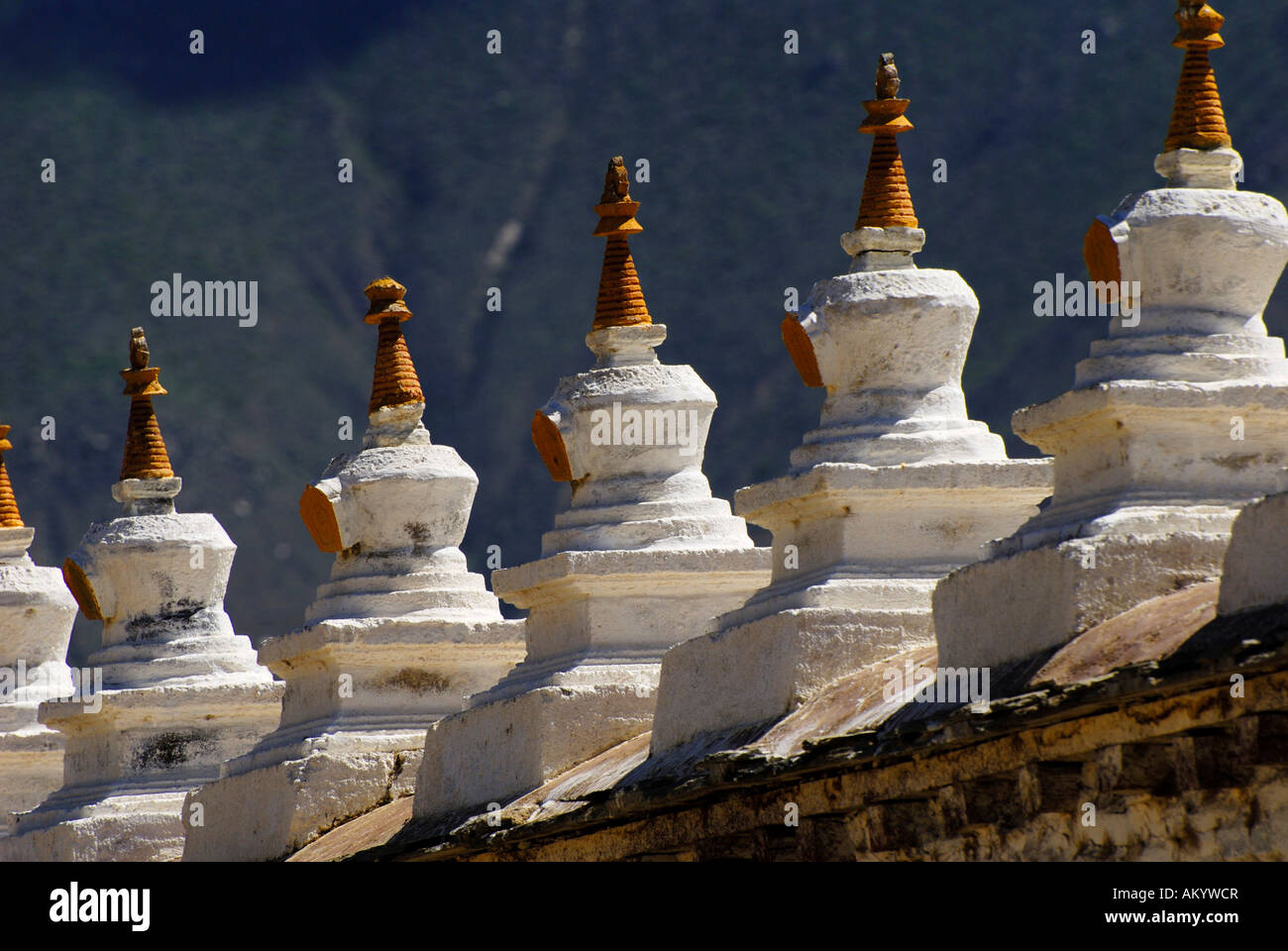 Wall, Samye monastery near Lhasa, Tibet, Asia Stock Photo - Alamy