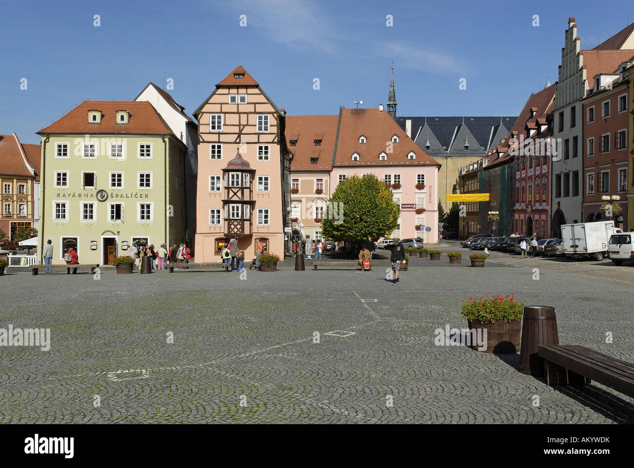 Stoeckl, historic old town of Cheb, Eger, west Bohemia, Czech Republik ...