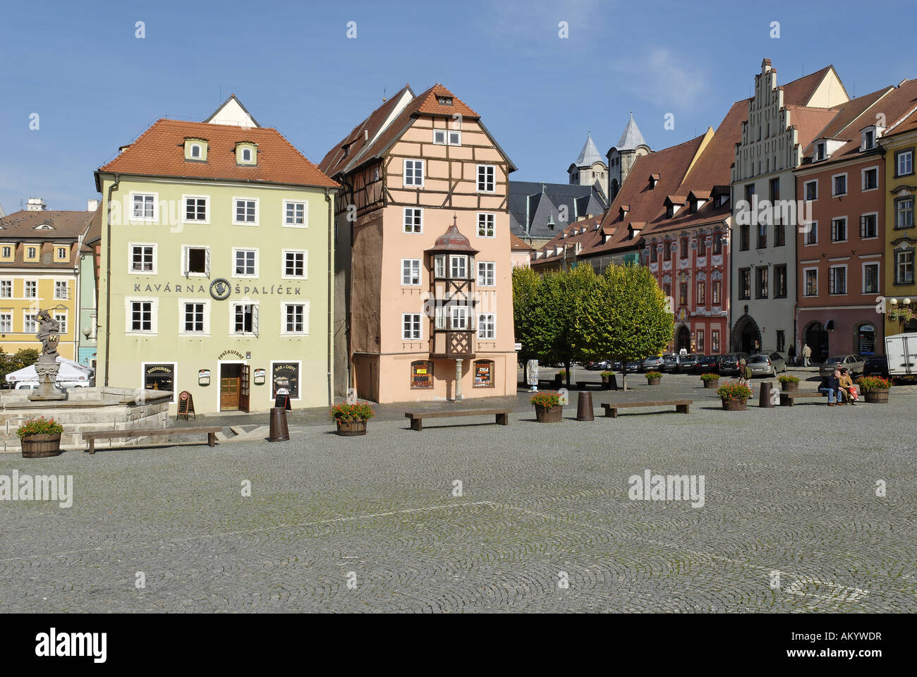 Stoeckl, historic old town of Cheb, Eger, west Bohemia, Czech Republik ...