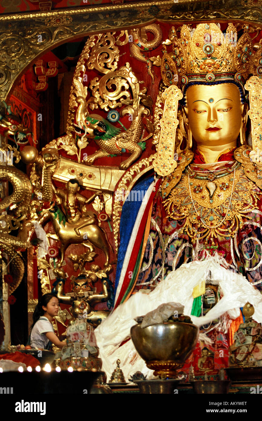 Cult figure, Samye monastery near Lhasa, Tibet, Asia Stock Photo - Alamy