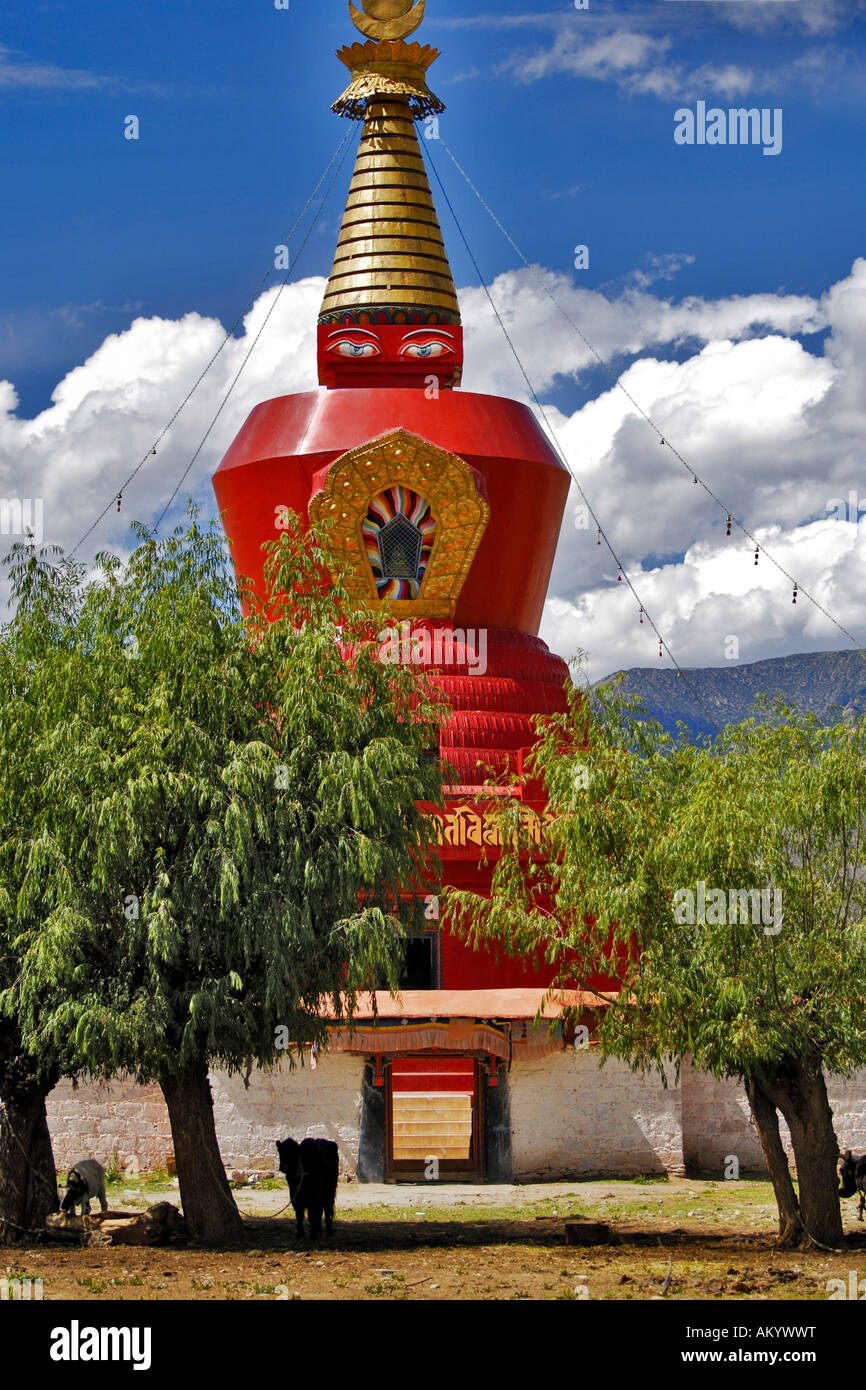 Stupa, Samye monastery near Lhasa, Tibet, Asia Stock Photo - Alamy